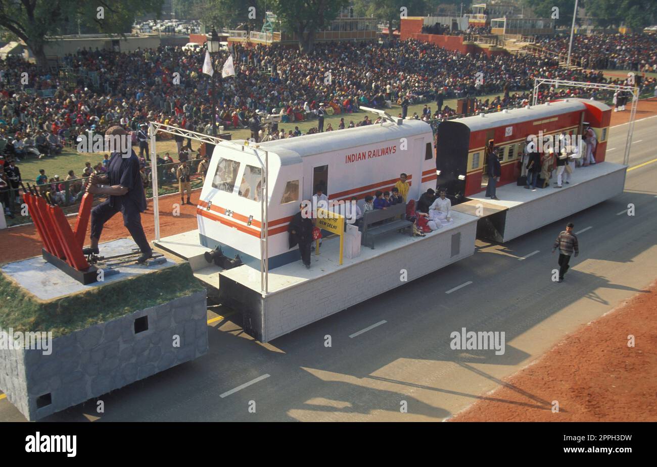 Indian Railway at the Parade at the Republic Day on January, 26, 1998 ...