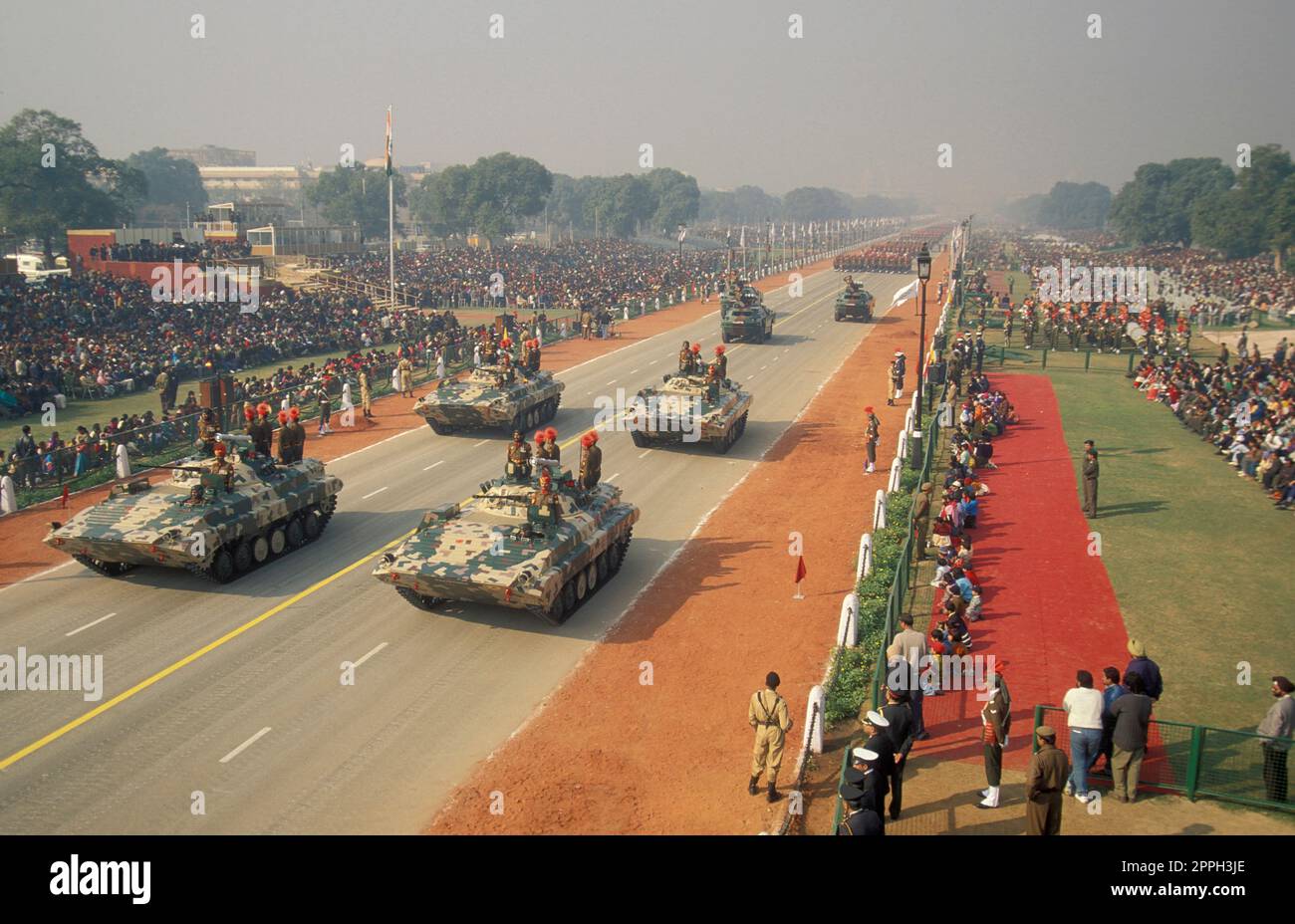 Indian Army Tank at the Parade at the Republic Day on January, 26, 1998 ...