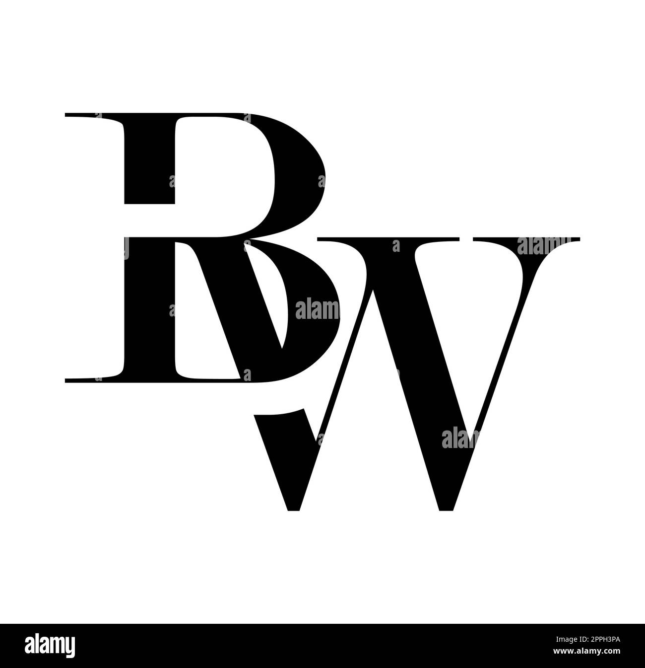 Monogram Logo vector Initial Letters BW Stock Vector Image & Art - Alamy