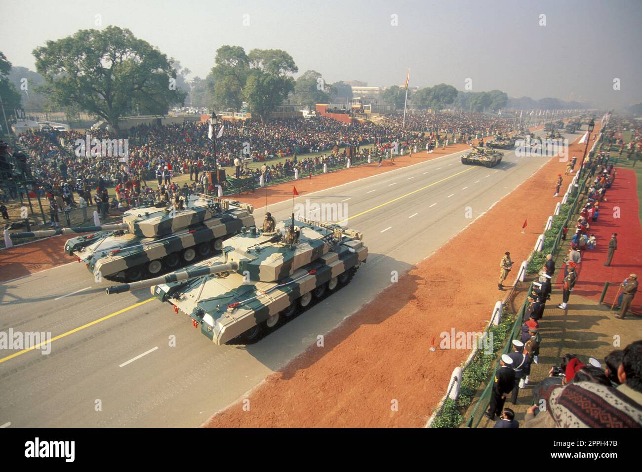 Indian Army Tank at the Parade at the Republic Day on January, 26, 1998 ...