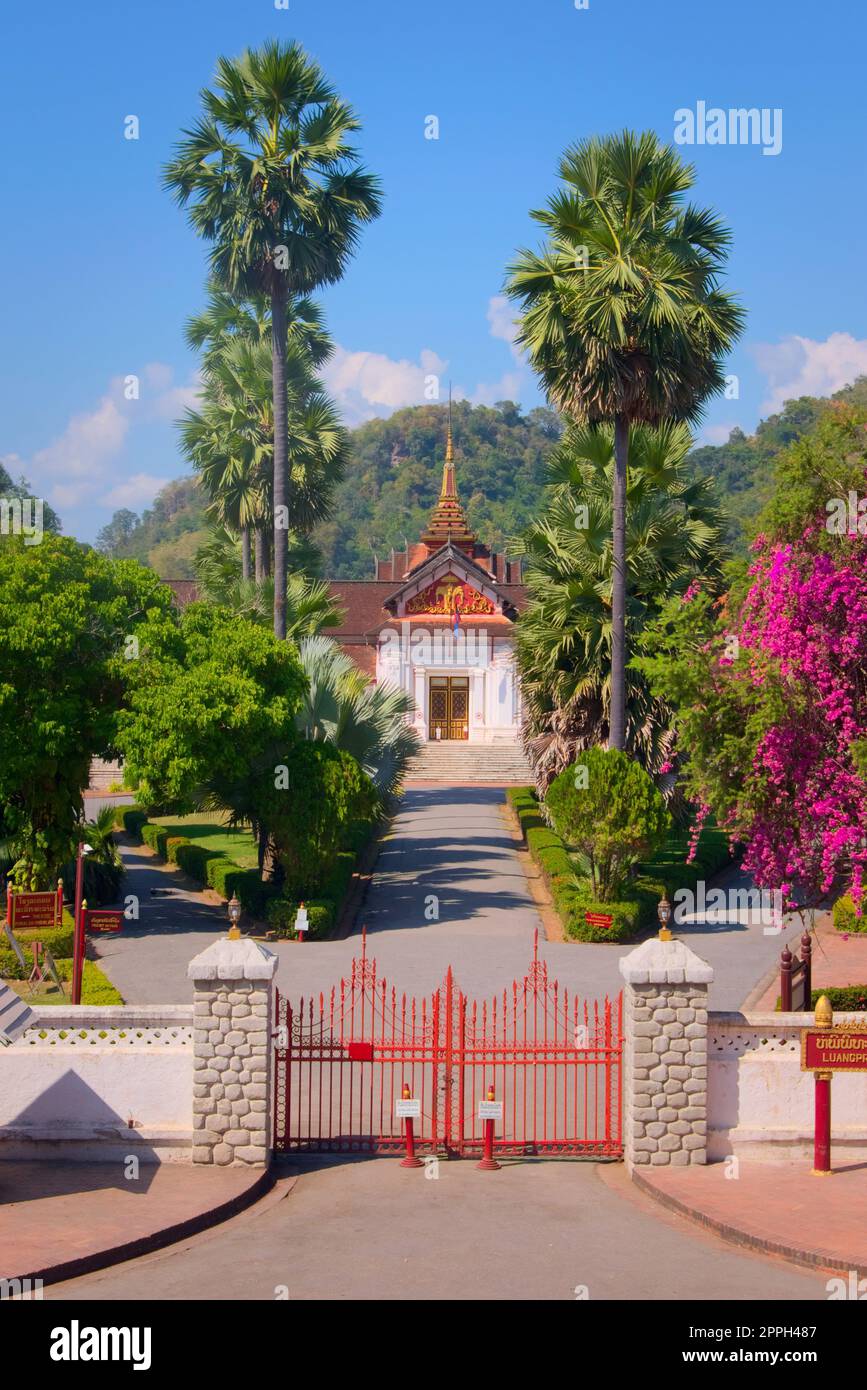Luang Prabang National Museum, in Laos. Built like a pagoda on the ...