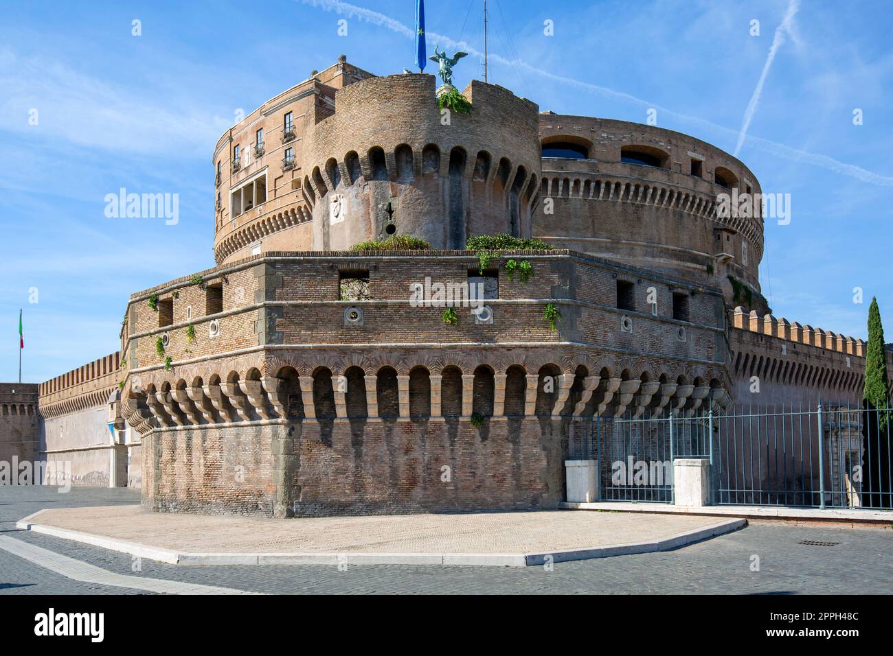 2nd century Castle of Saint Angel located on the banks of the Tiber ...