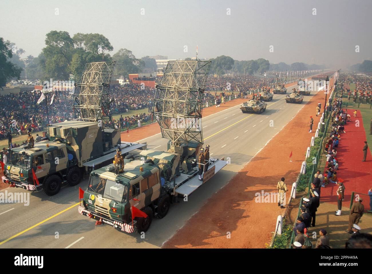 Indian Army Tank at the Parade at the Republic Day on January, 26, 1998 ...