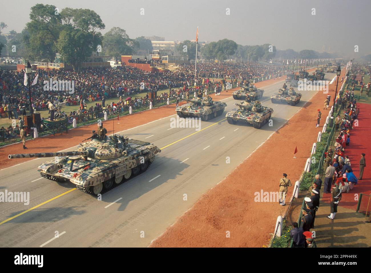 Indian Army Tank at the Parade at the Republic Day on January, 26, 1998 ...