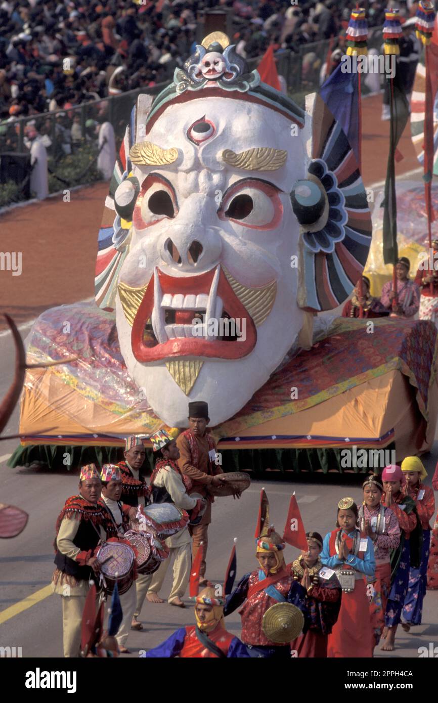 a cultural show at the Parade at the Republic Day on January, 26, 1998 ...