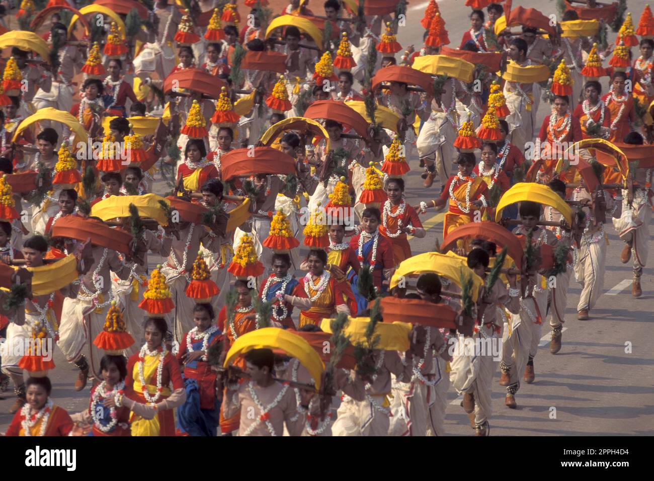 a cultural show at the Parade at the Republic Day on January, 26, 1998 ...