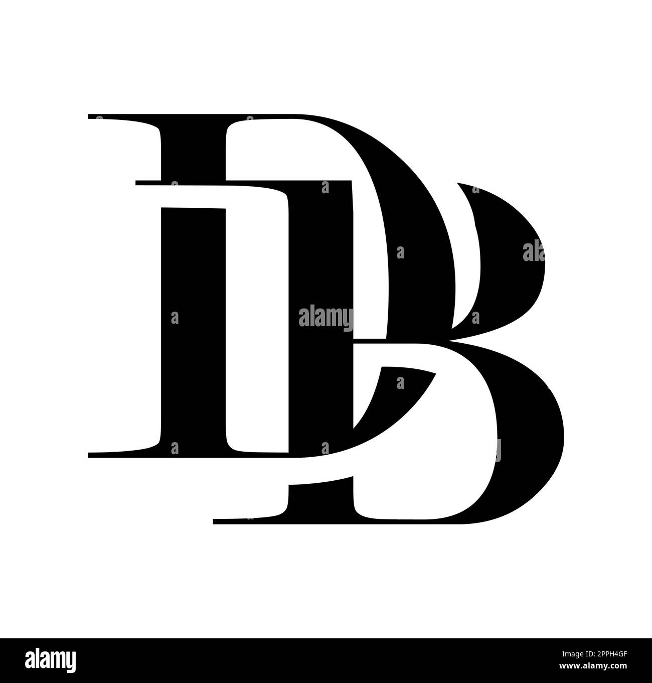 Monogram Initial Logo Letter Db Stock Vector Image And Art Alamy