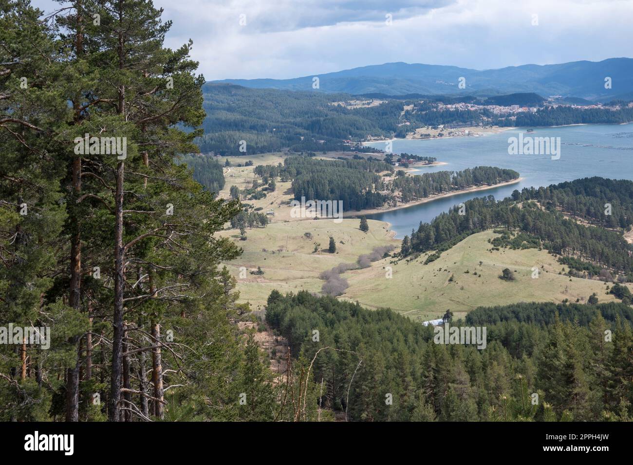 Amazing Landscape of Dospat Reservoir, Smolyan Region, Bulgaria Stock ...