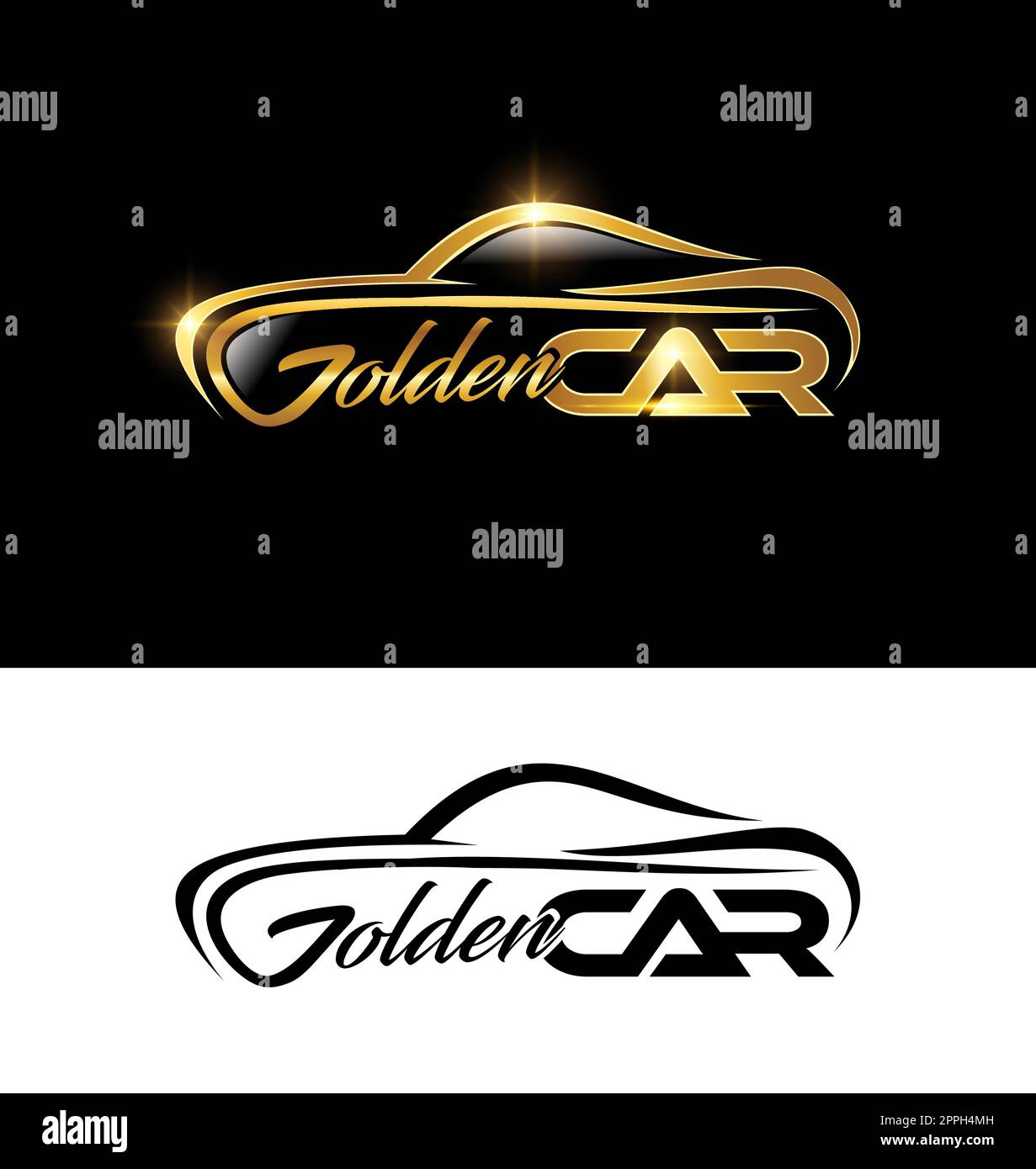 Golden Car Logo vector Icon Stock Vector Image & Art - Alamy