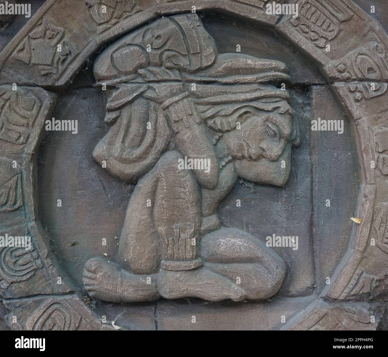 old aztec texture as very nice history background Stock Photo - Alamy