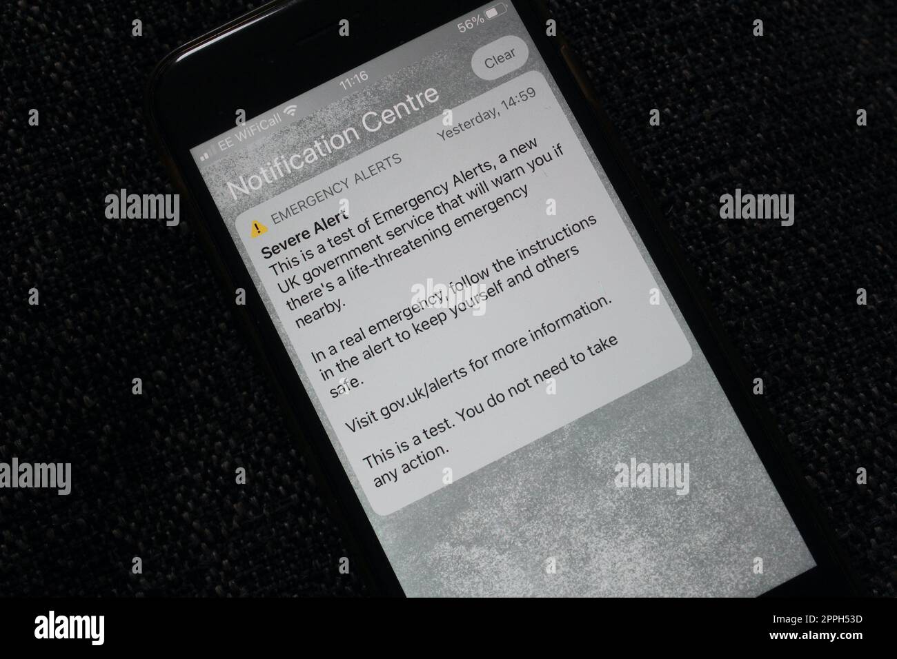 the first ever emergency alert test received by all mobile phones in ...