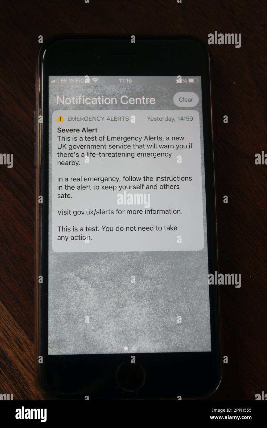 the first ever emergency alert test received by all mobile phones in ...