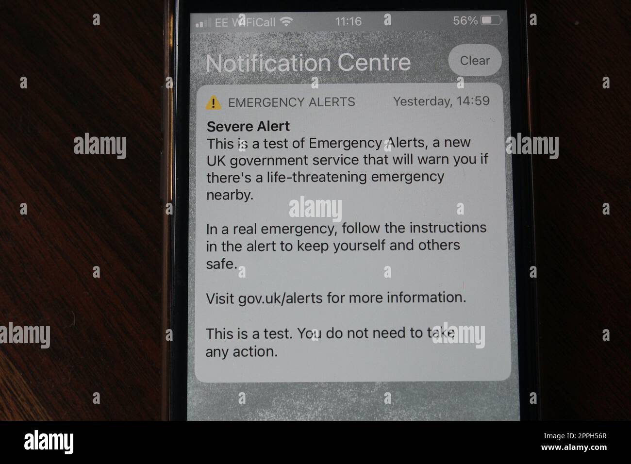 The First Ever Emergency Alert Test Received By All Mobile Phones In