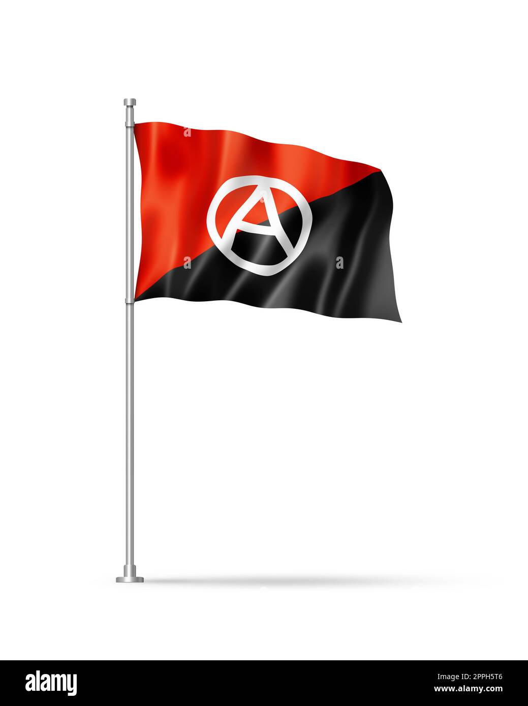 Anarchy flag isolated on white Stock Photo - Alamy