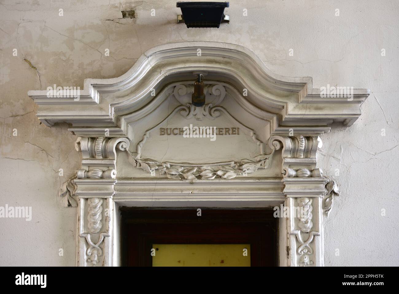 Historical inscription book printing Stock Photo - Alamy