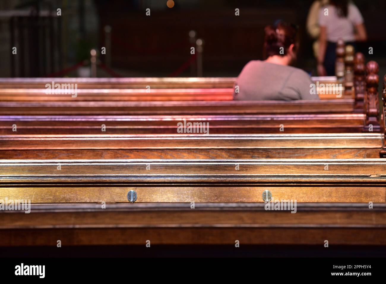 Empty church pews hi-res stock photography and images - Alamy