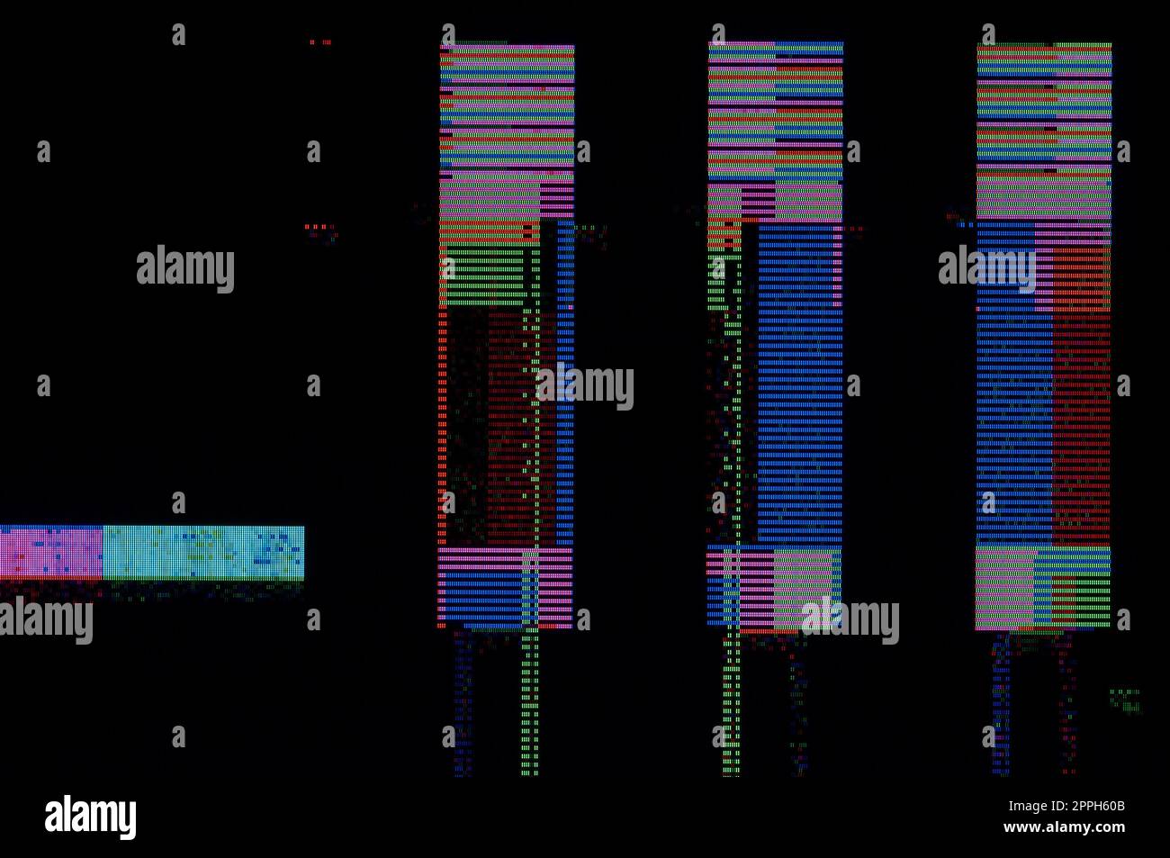 Pixel pattern of a digital glitch Stock Photo - Alamy