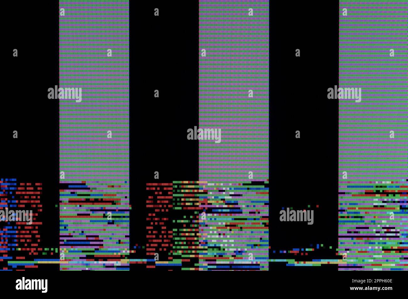 Pixel pattern of a digital glitch Stock Photo - Alamy