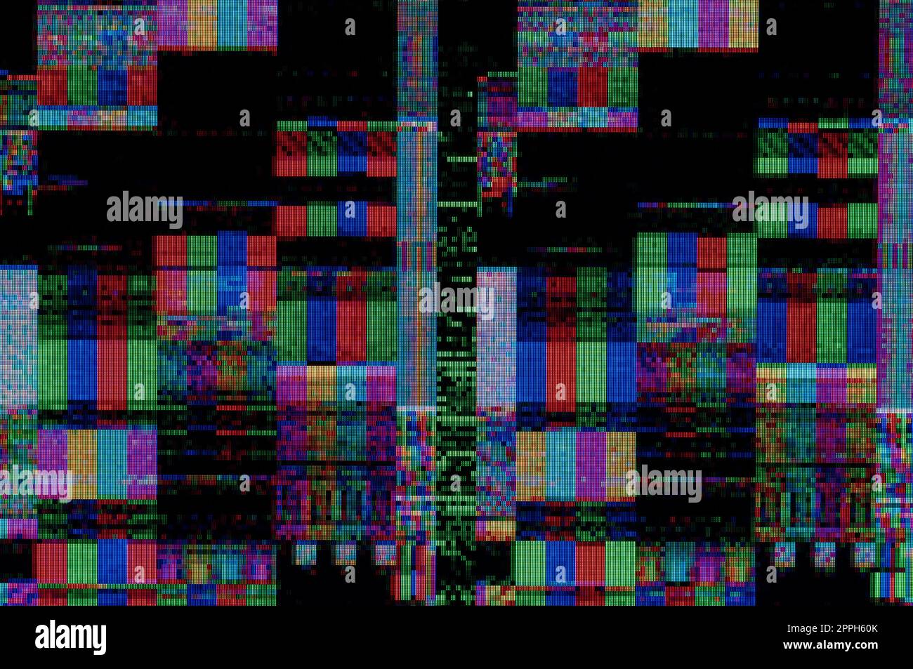Pixel pattern of a digital glitch Stock Photo - Alamy