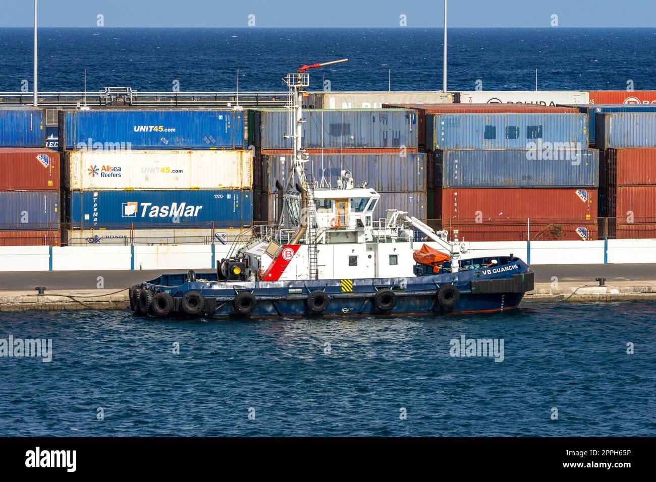 ARRECIFE, LANZAROTE, CANARY ISLANDS - JULY 17, 2022: Commercial sea ...