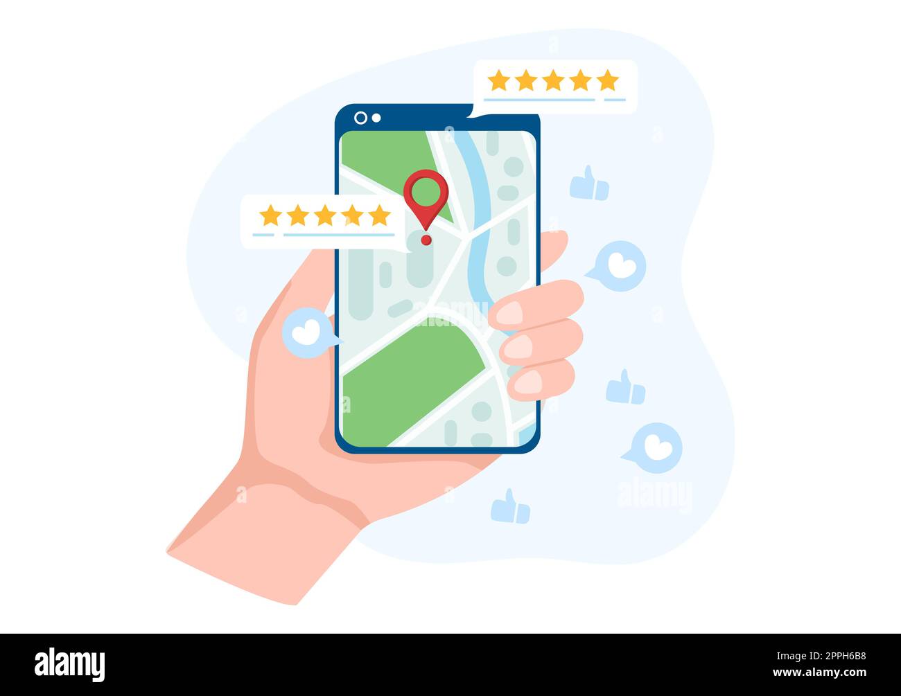 Restaurant Rating Review Template Hand Drawn Cartoon Flat Illustration ...