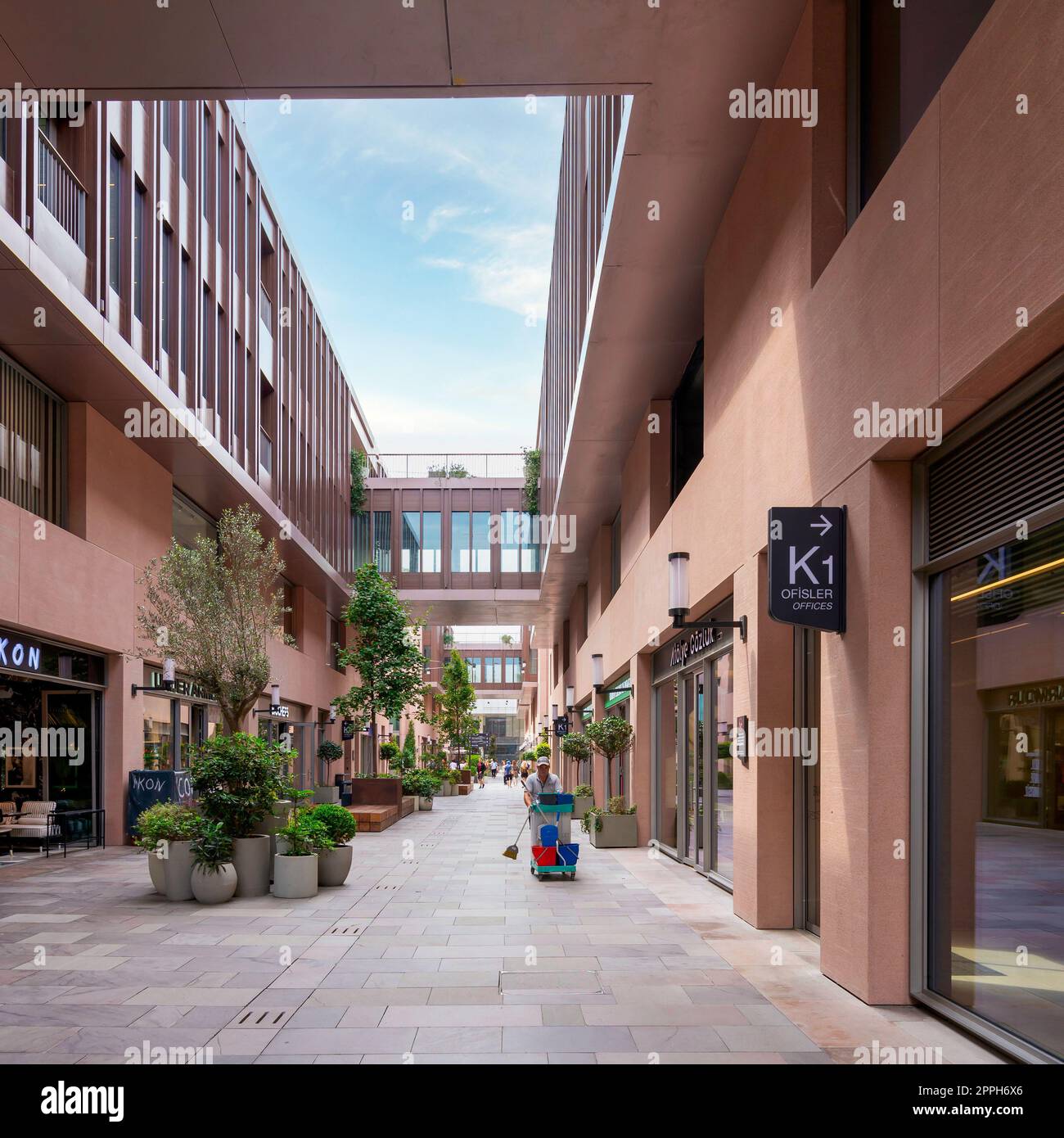 Internal passage at Galataport mall, located along shore of Bosphorus ...