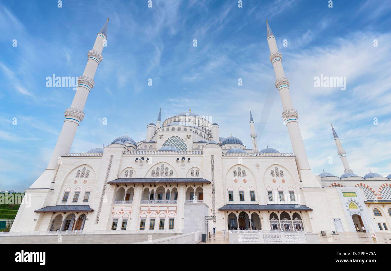 Grand Camlica Mosque, a modern complex for Islamic worship, located in ...