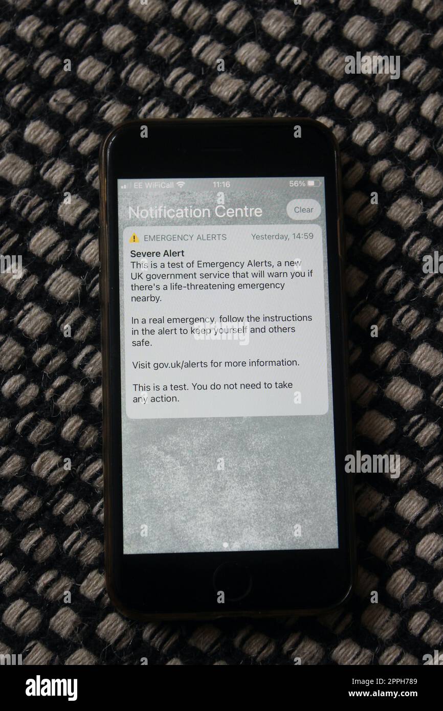 the first ever emergency alert test received by all mobile phones in ...