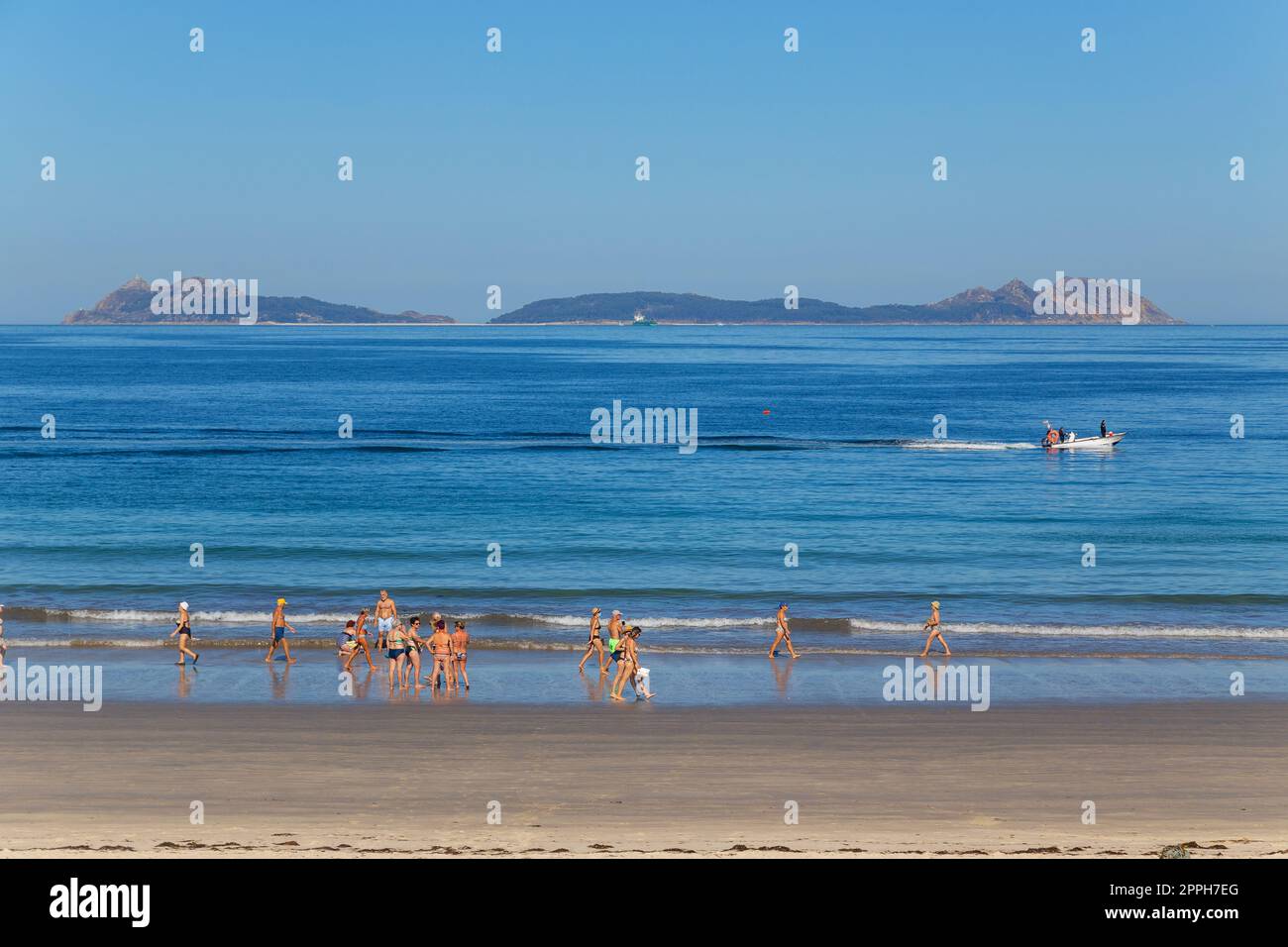 People in Samil beach Stock Photo - Alamy
