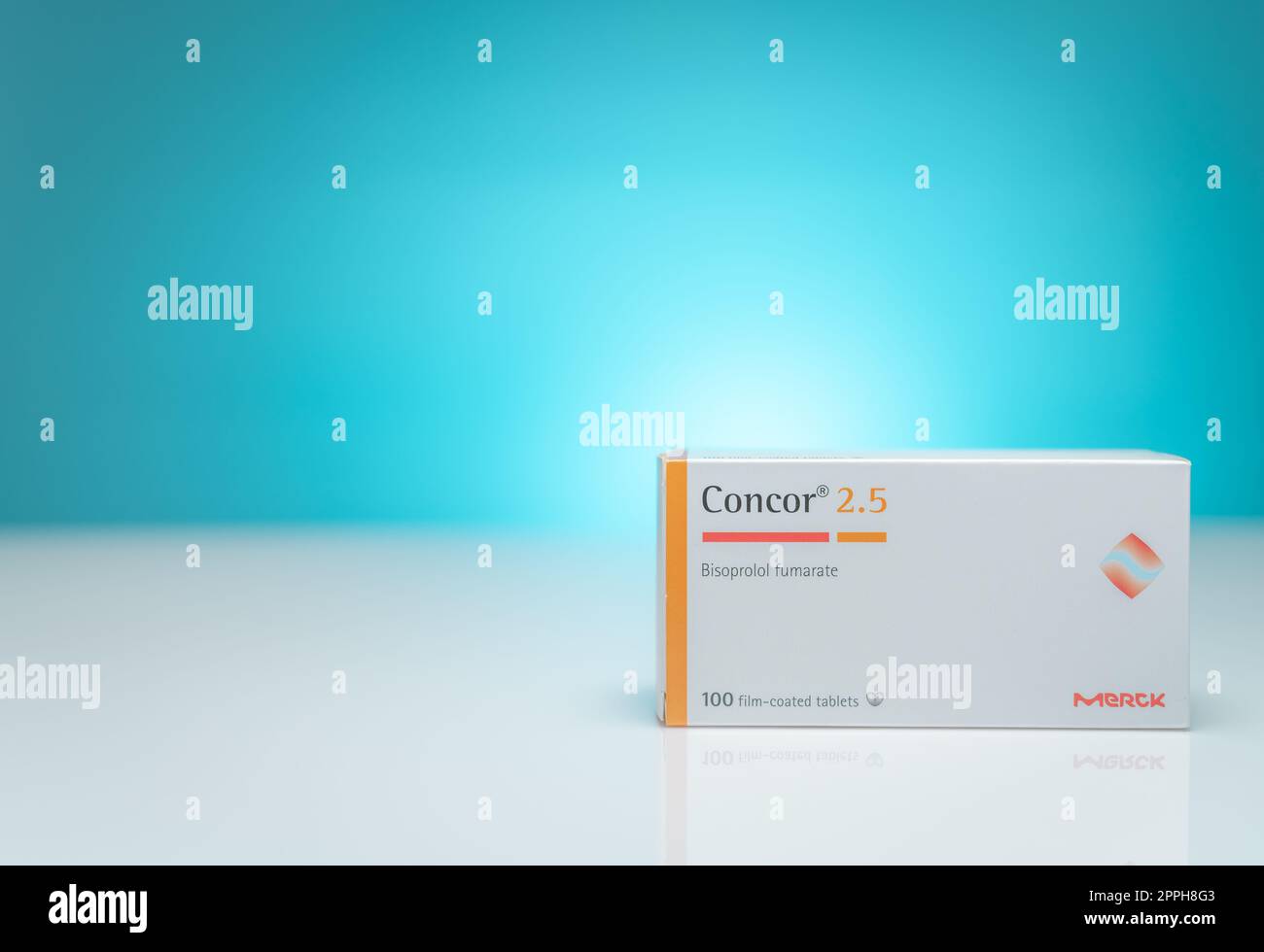 CHONBURI, THAILAND-AUGUST 19, 2022 : Concor 2.5 product of Merck in ...