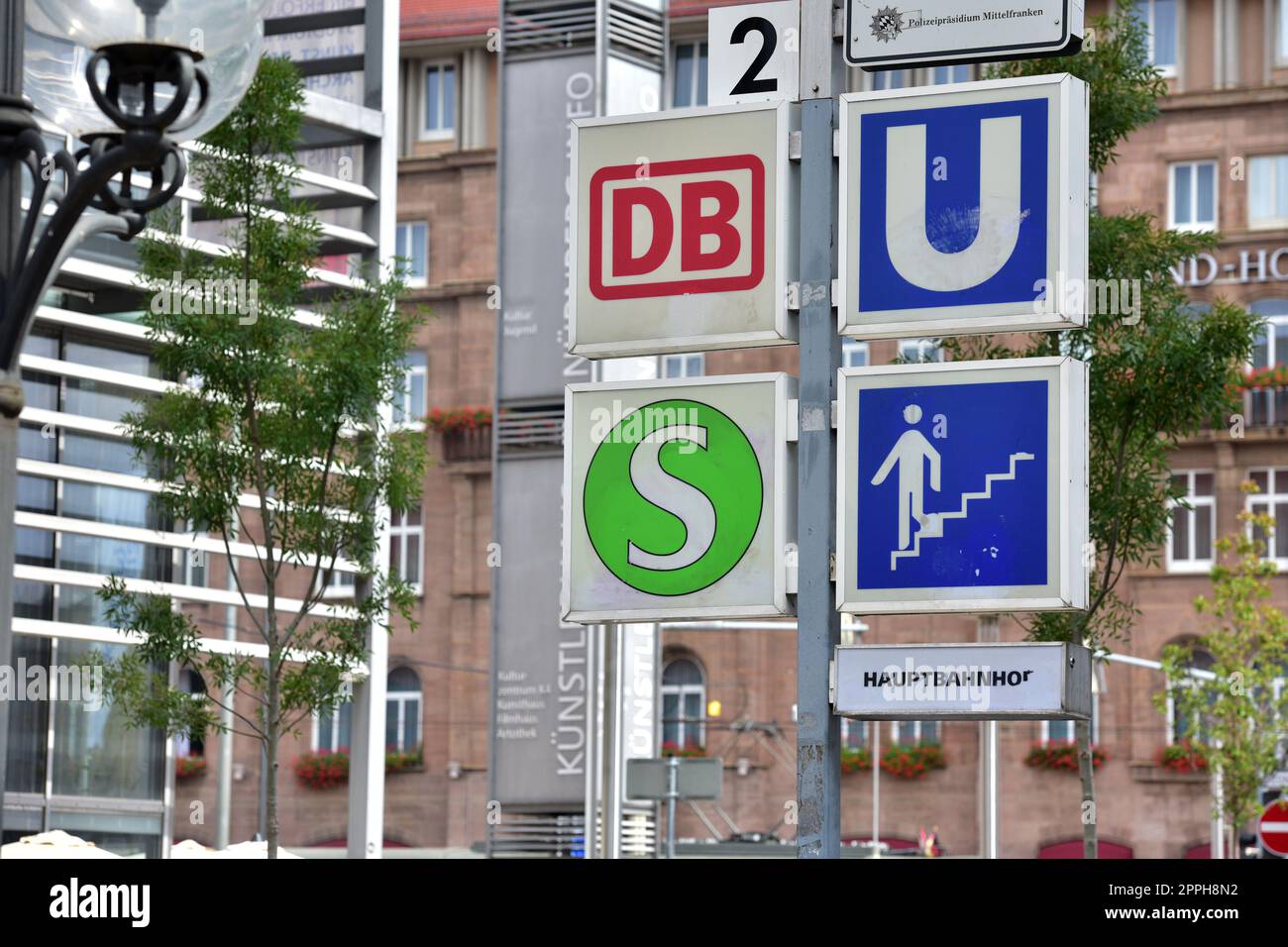 Nuremberg Old Town train station Stock Photo - Alamy