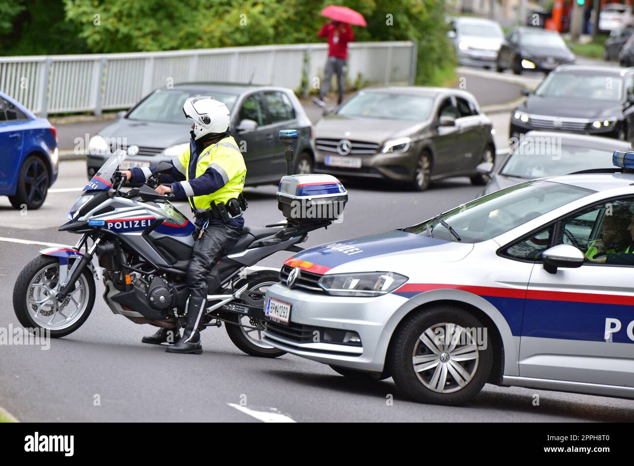 Car police motorcycle hi-res stock photography and images - Alamy