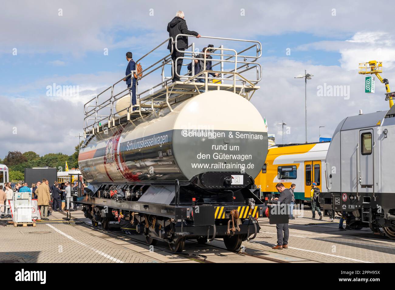 InnoTrans 2022, RailTraining GmbH, Railway Technology Outdoor, Display Stock Photo - Alamy