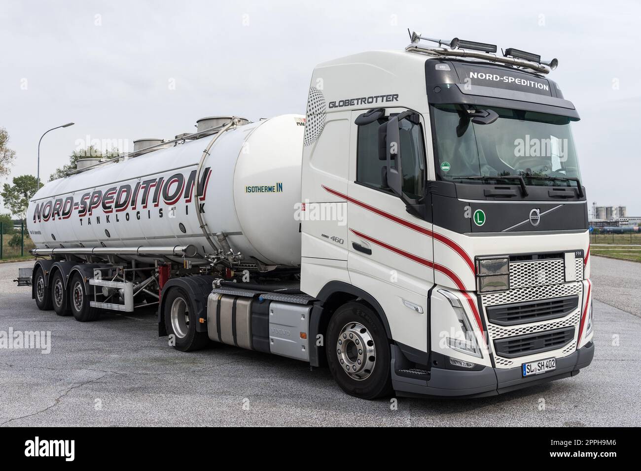 SCHWEDT, GERMANY - SEPTEMBER 24, 2022: Tank trucks of transport and ...