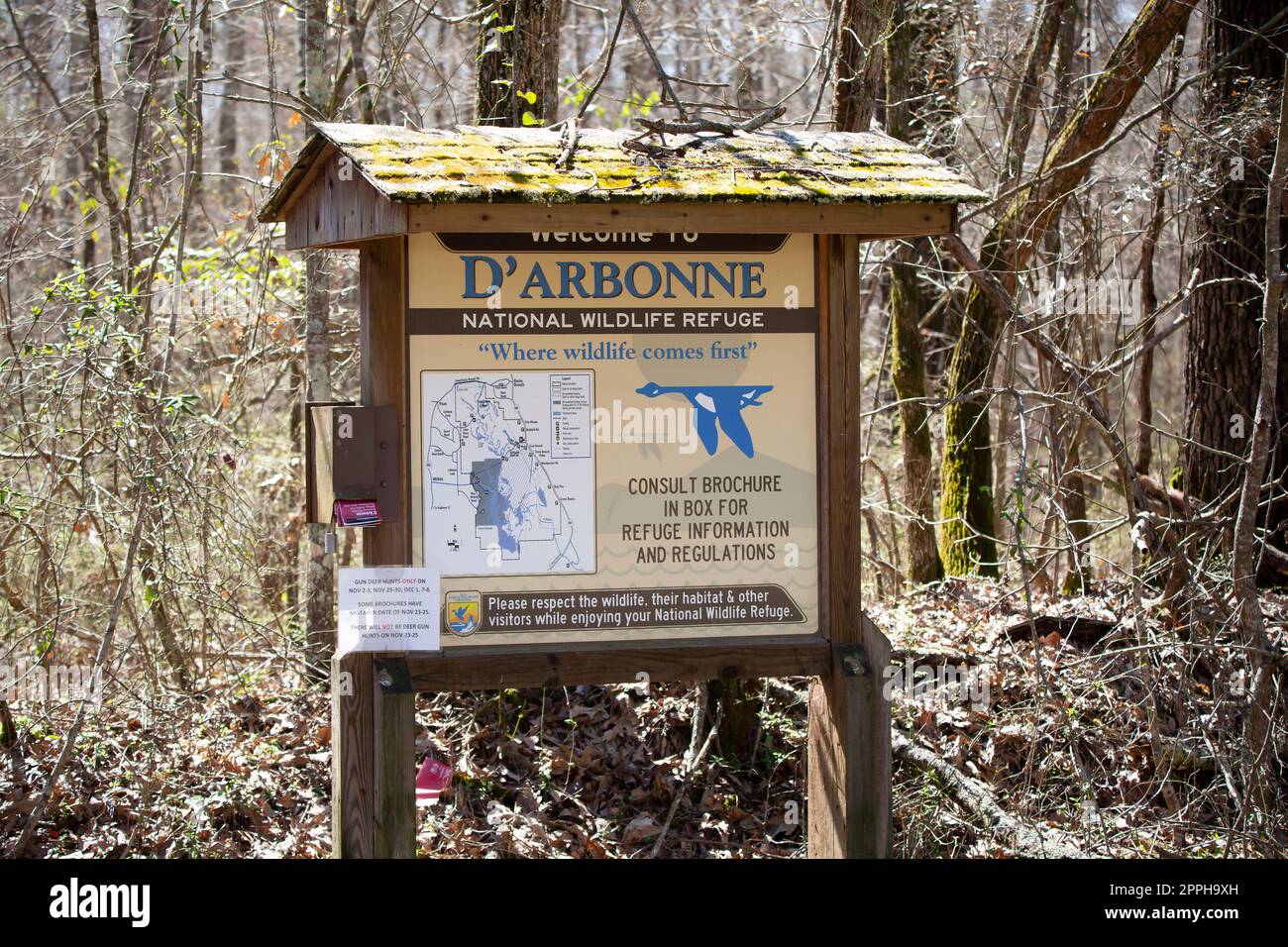 D'arbonne National Wildlife Refuge Welcome Sign Stock Photo - Alamy