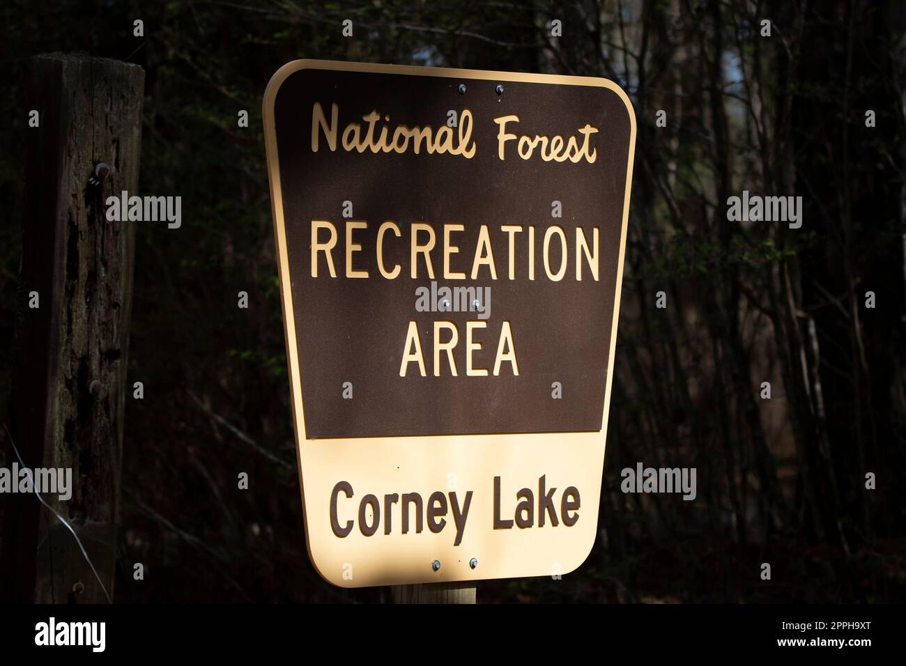 Corney Lake National Forest Recreation Area Sign Stock Photo - Alamy
