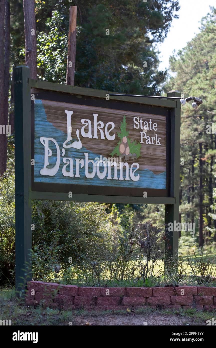 Lake D'arbonne State Park Entry Sign Stock Photo - Alamy