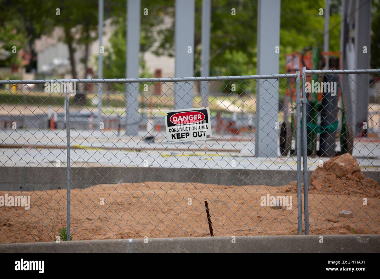 Construction Area Fenced Off Stock Photo - Alamy