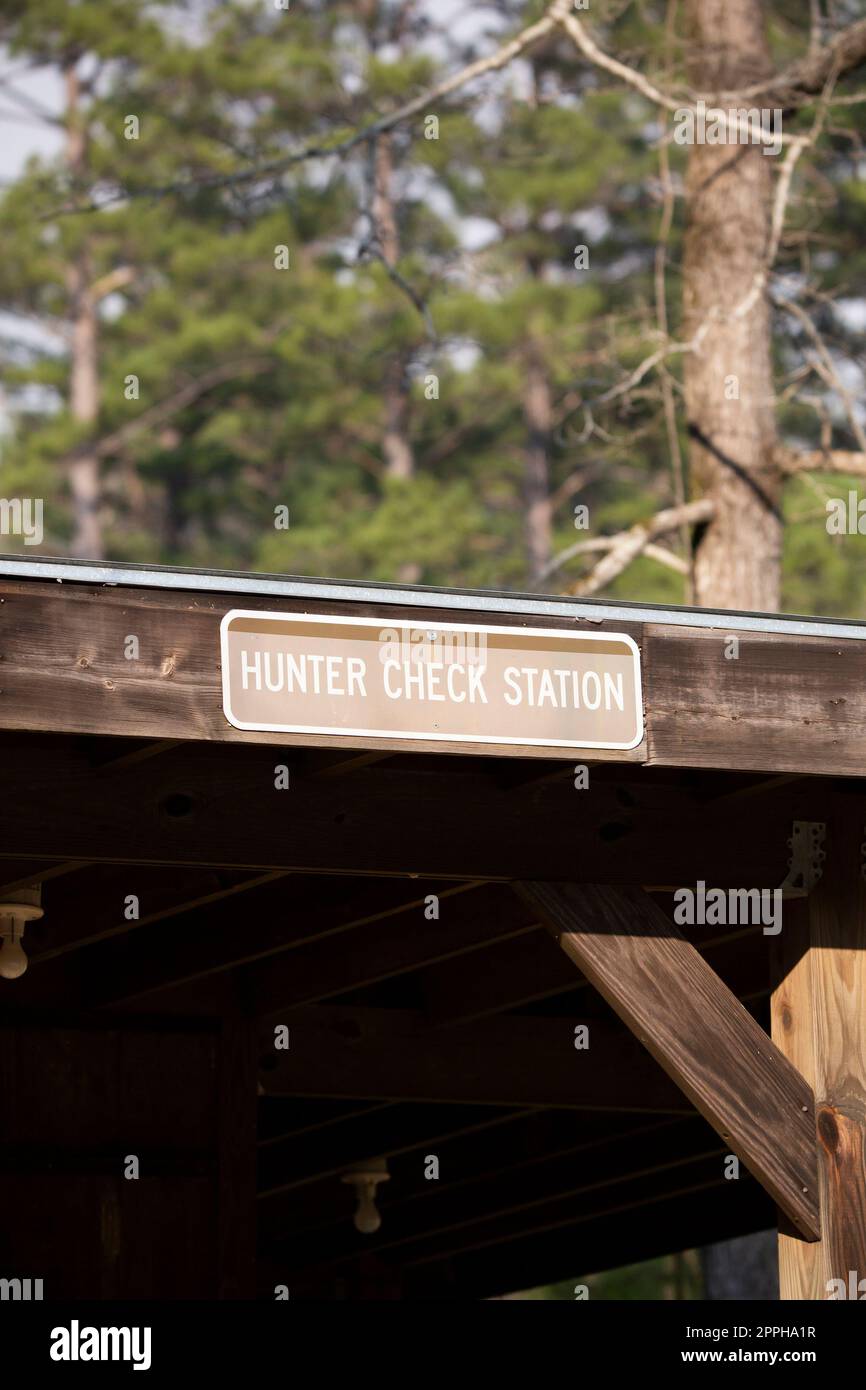 Hunter Check Station Stock Photo - Alamy