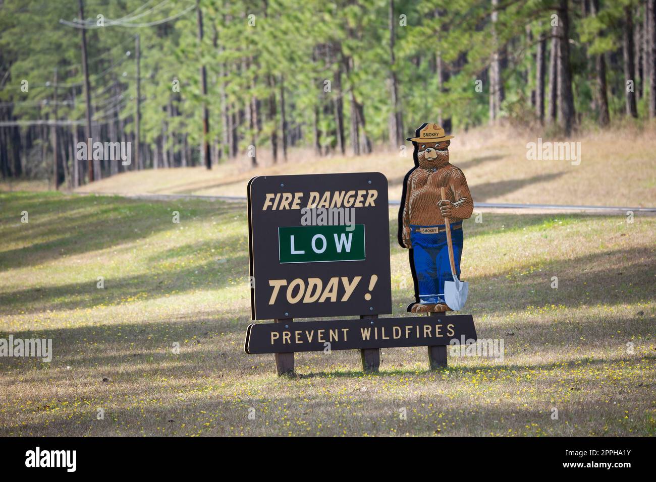 Low Fire Risk Sign Stock Photo - Alamy