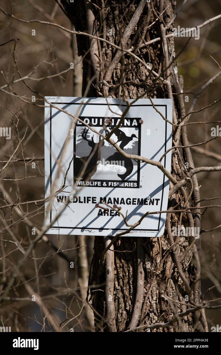Sign Marking the Boundary of a Wildlife Management Area Stock Photo - Alamy