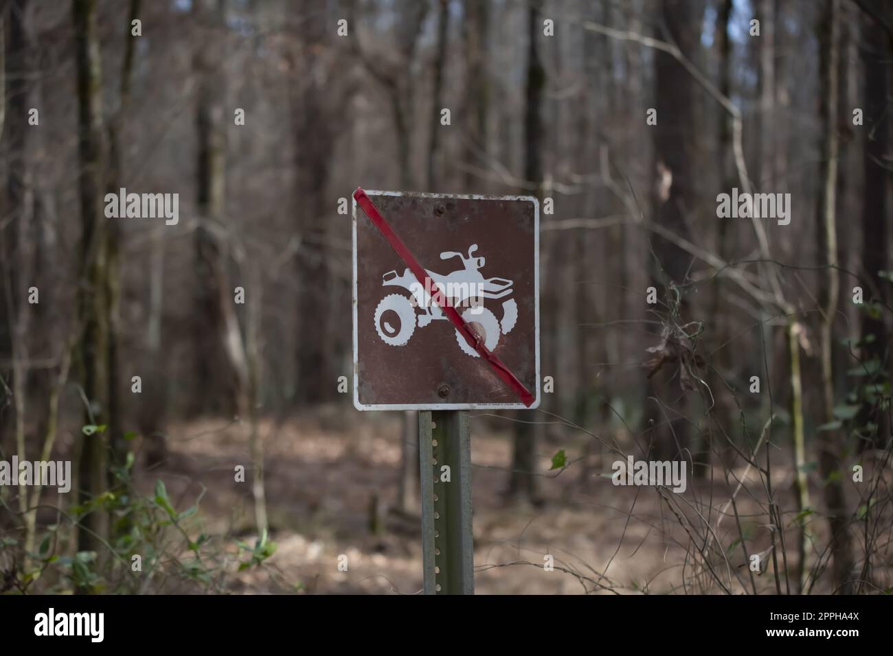 No ATVs Sign Stock Photo - Alamy