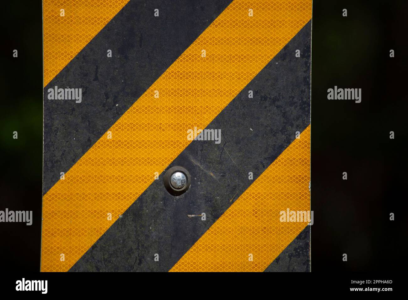 Yellow and Black Highway Marker Stock Photo - Alamy