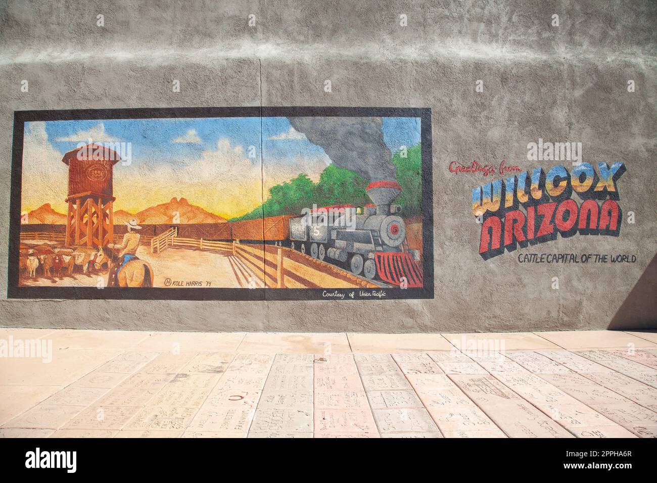 Willcox Arizona Wall Painting Stock Photo - Alamy