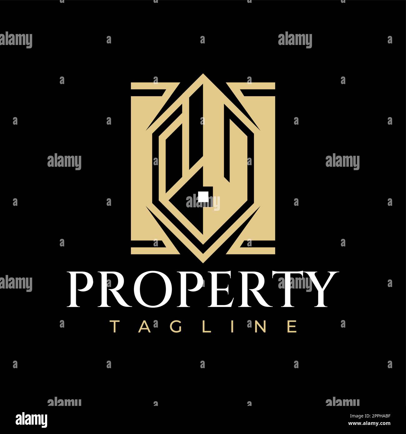 Luxury gold property building logo design template. Modern home ...