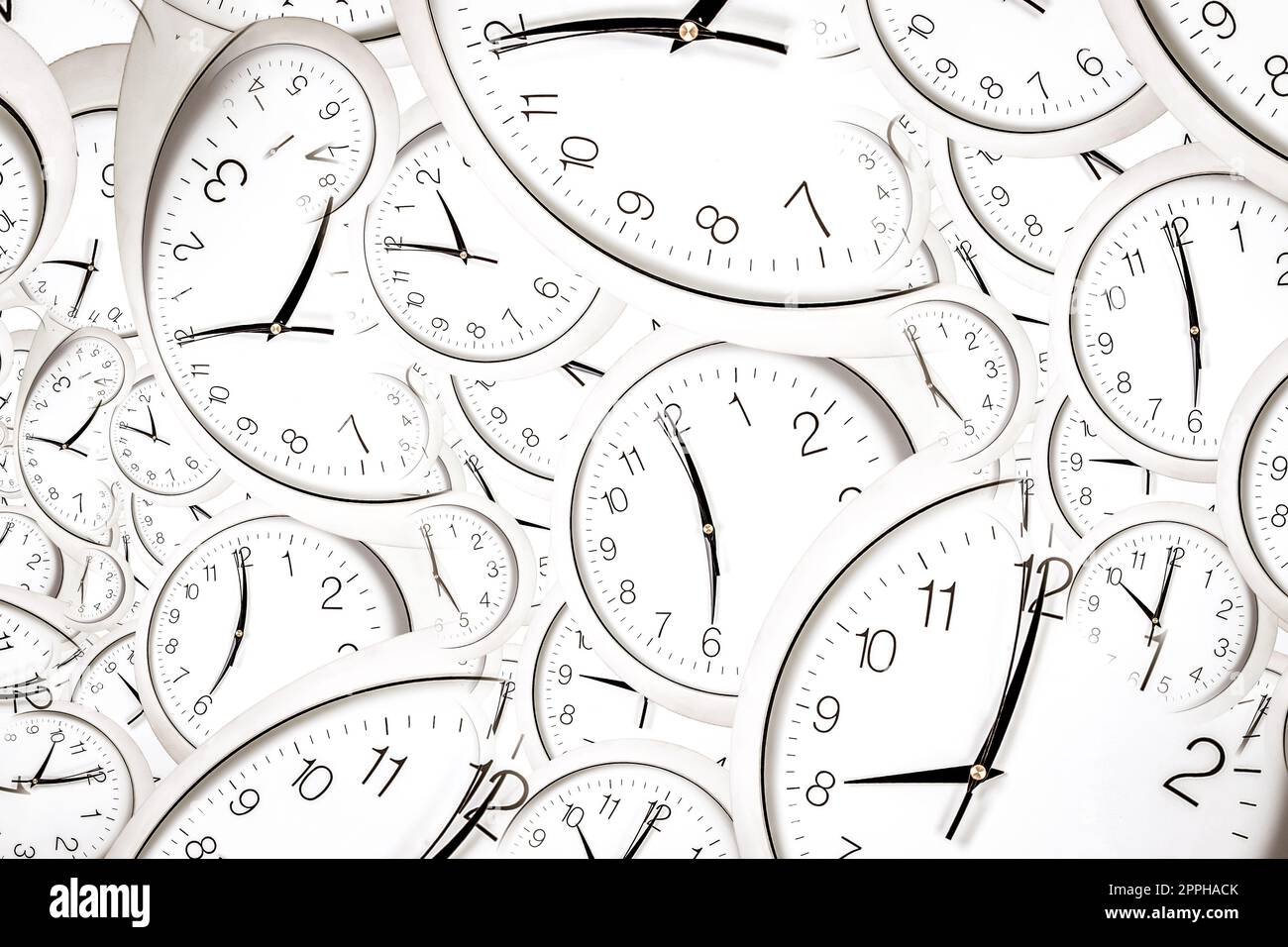Droste effect background with infinite clock spiral. Abstract design ...