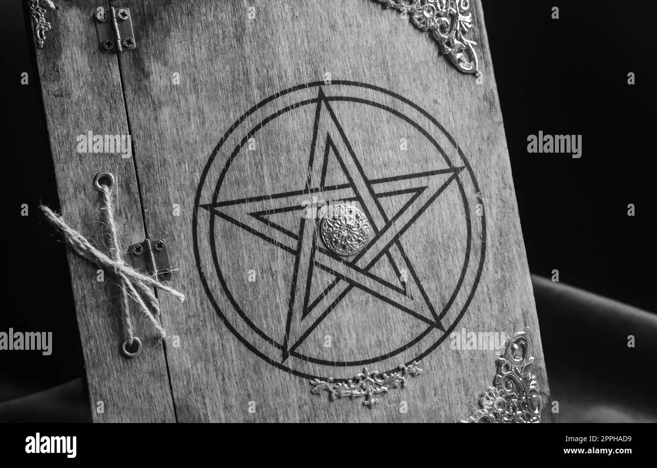 Old book of black magic. Concept for mystery, fantasy, evil Stock Photo ...