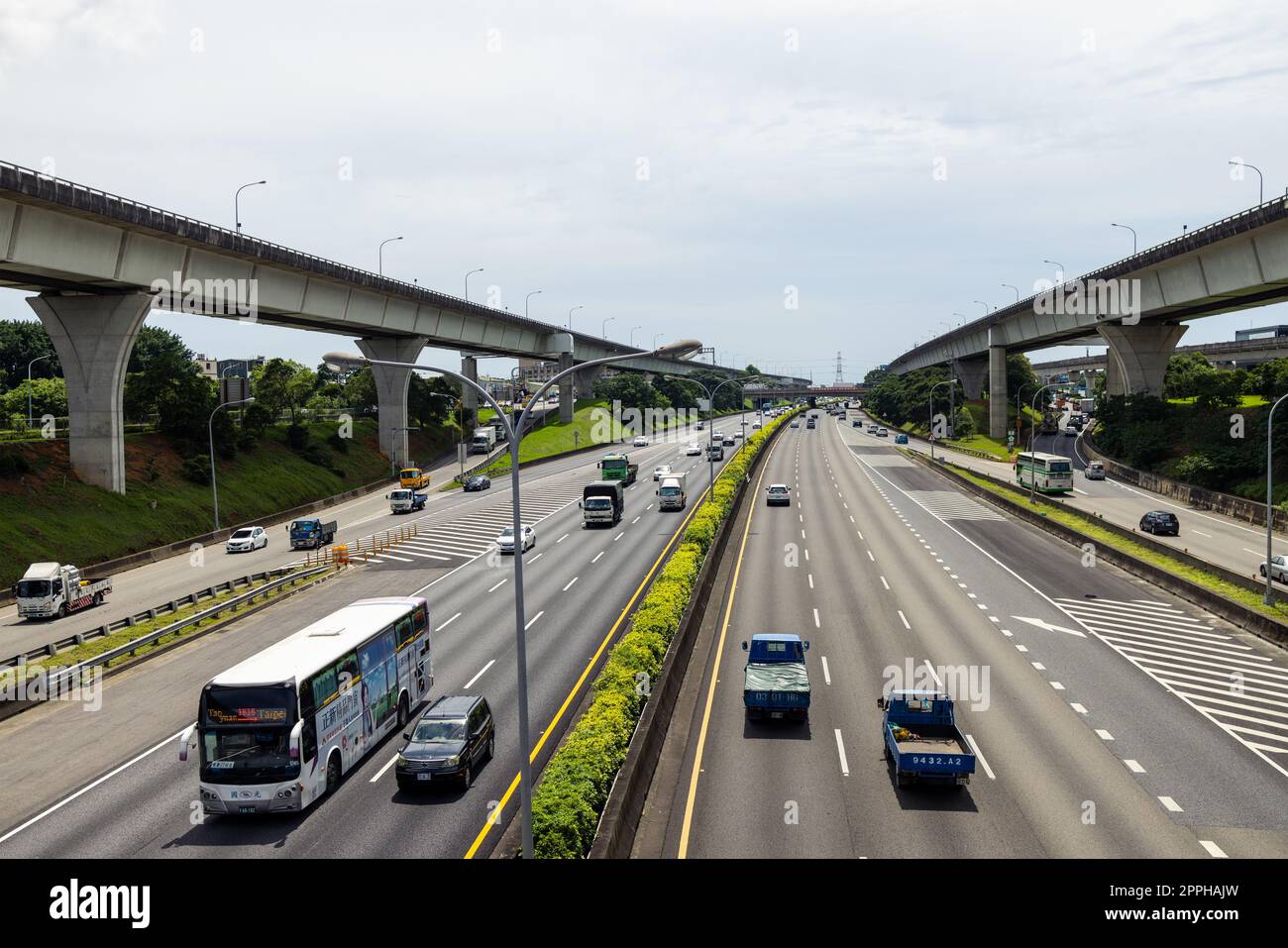 New Taipei, Taiwan 13 June 2022: National Freeway one in New Taipei ...