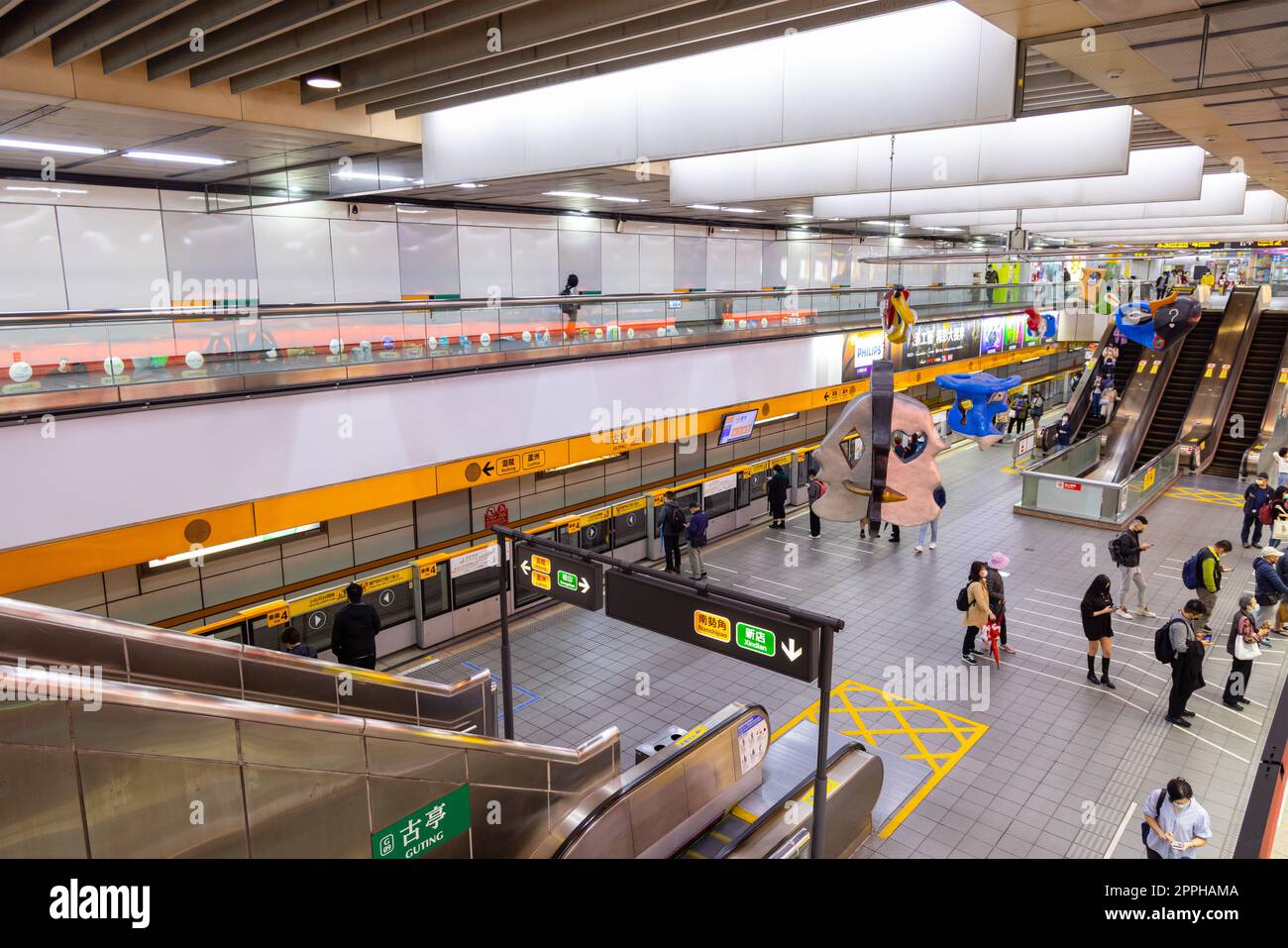 Taipei, Taiwan 22 March 2022: Guting metro station in taiwan Stock ...