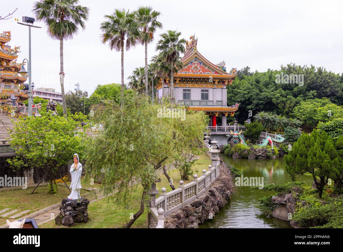 New Taipei, Taiwan 19 April 2022: Zhulin Mountain Buddhist Temple Stock ...
